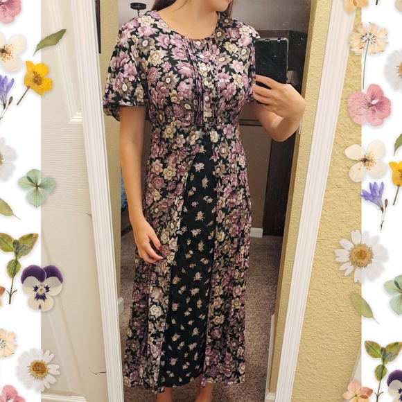 Fashion Bug | Dresses | Fashion Bug Size 8p Vintage Black And Purple ...